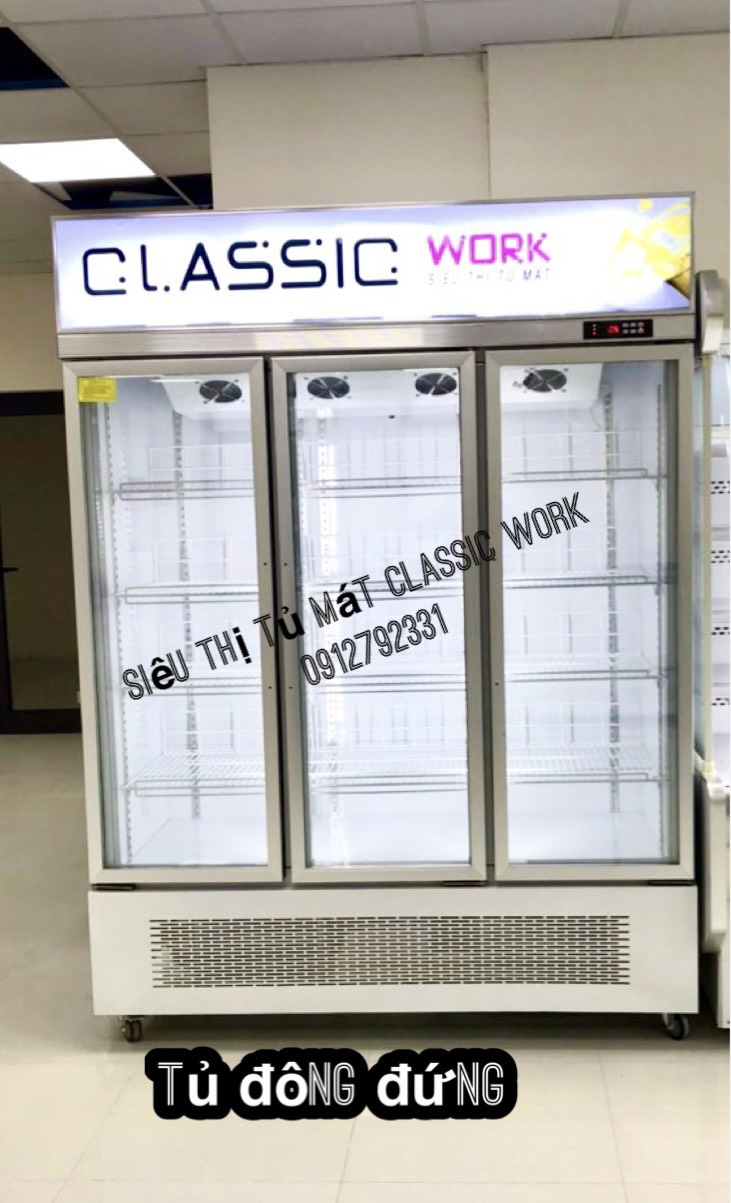 Tủ đông đứng 3 cánh cao cấp Classic Work